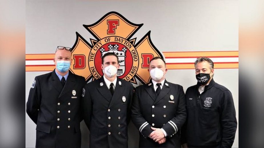 Dayton Fire Department held a ceremony to promote three members into ...
